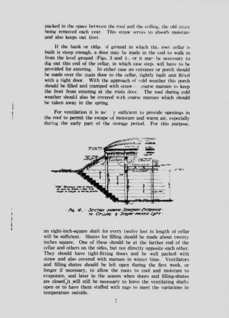 Vintage Root Cellar Plans, PDF Downloadable for I-phone, Tablet, or PC ...