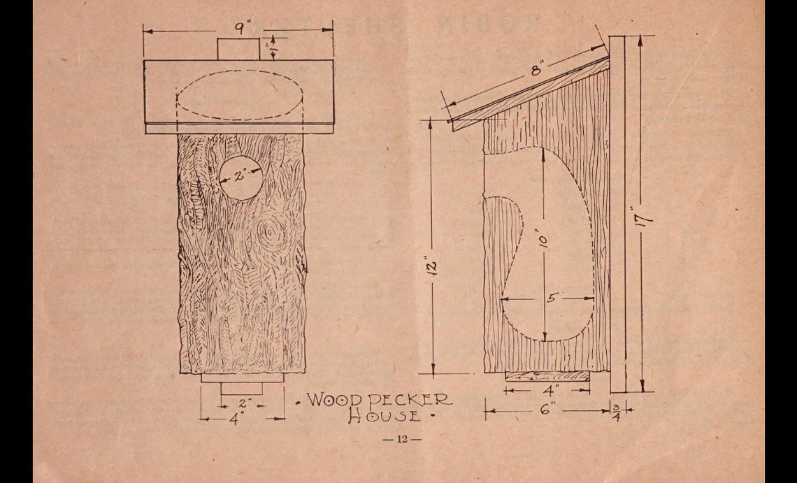 Instant Download Bird House Plans for 7 Common Backyard Birds DIY ...