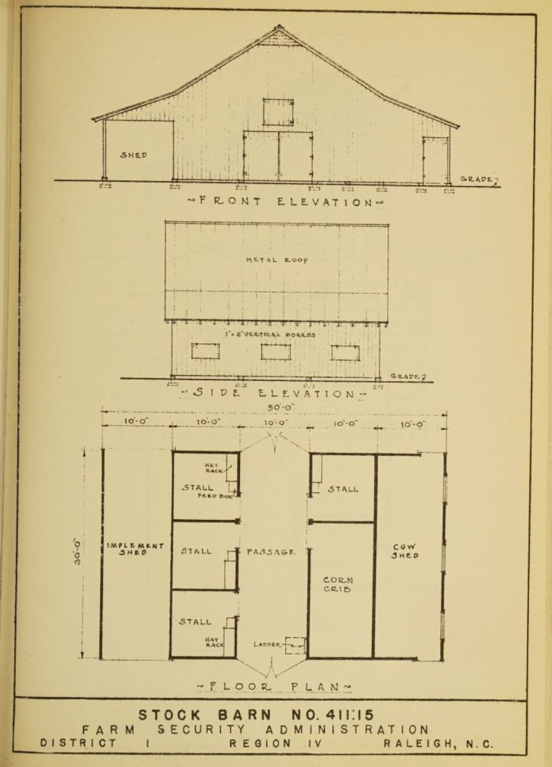 Vintage Barn and Farm Building Floor Plans (PDF File, 65 Pp. From 1940 ...