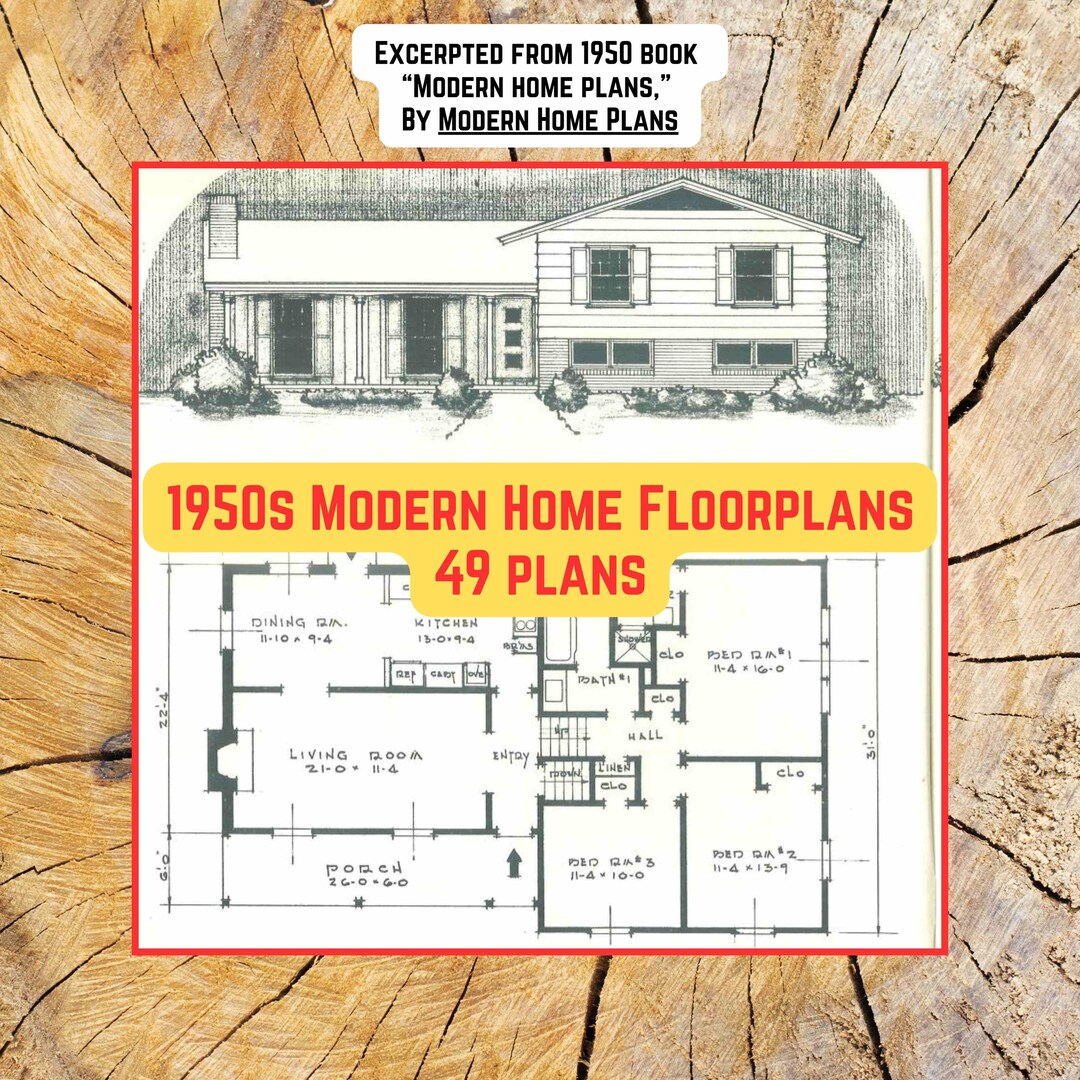 49 Modern 1950s Home Floorplans (PDF File, 49 Pp. From 1950 Book ...