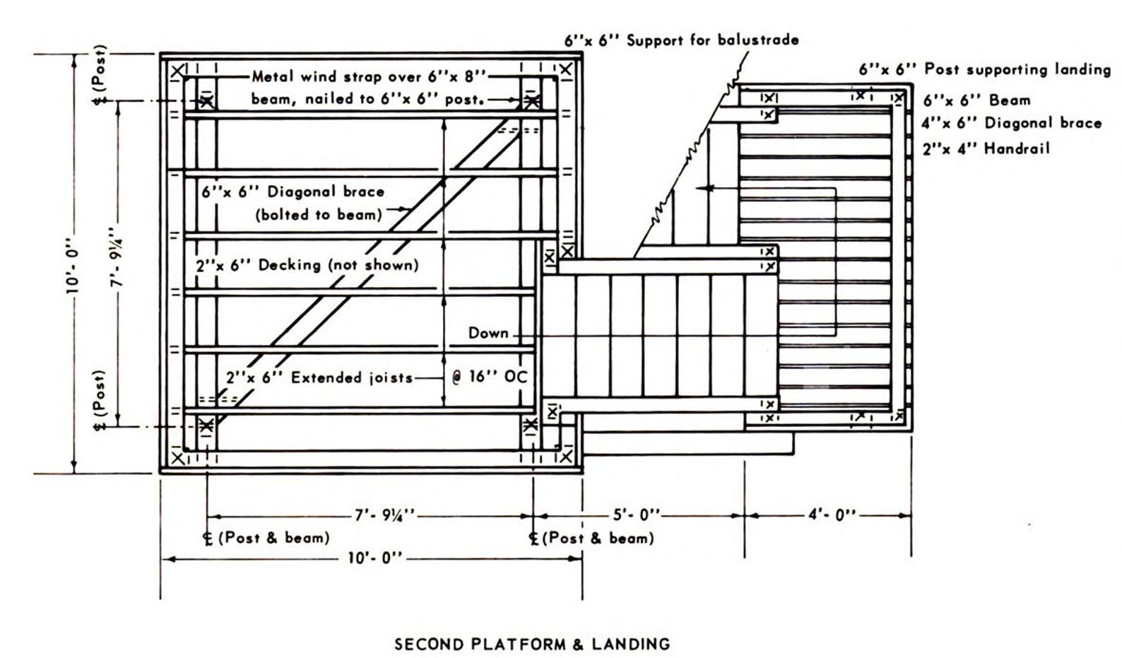 Lookout Tower Plans & Blueprint, 26 Feet High (PDF Instant Download, 4 ...