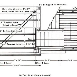 Lookout Tower Plans & Blueprint, 26 Feet High (PDF Instant Download, 4 ...