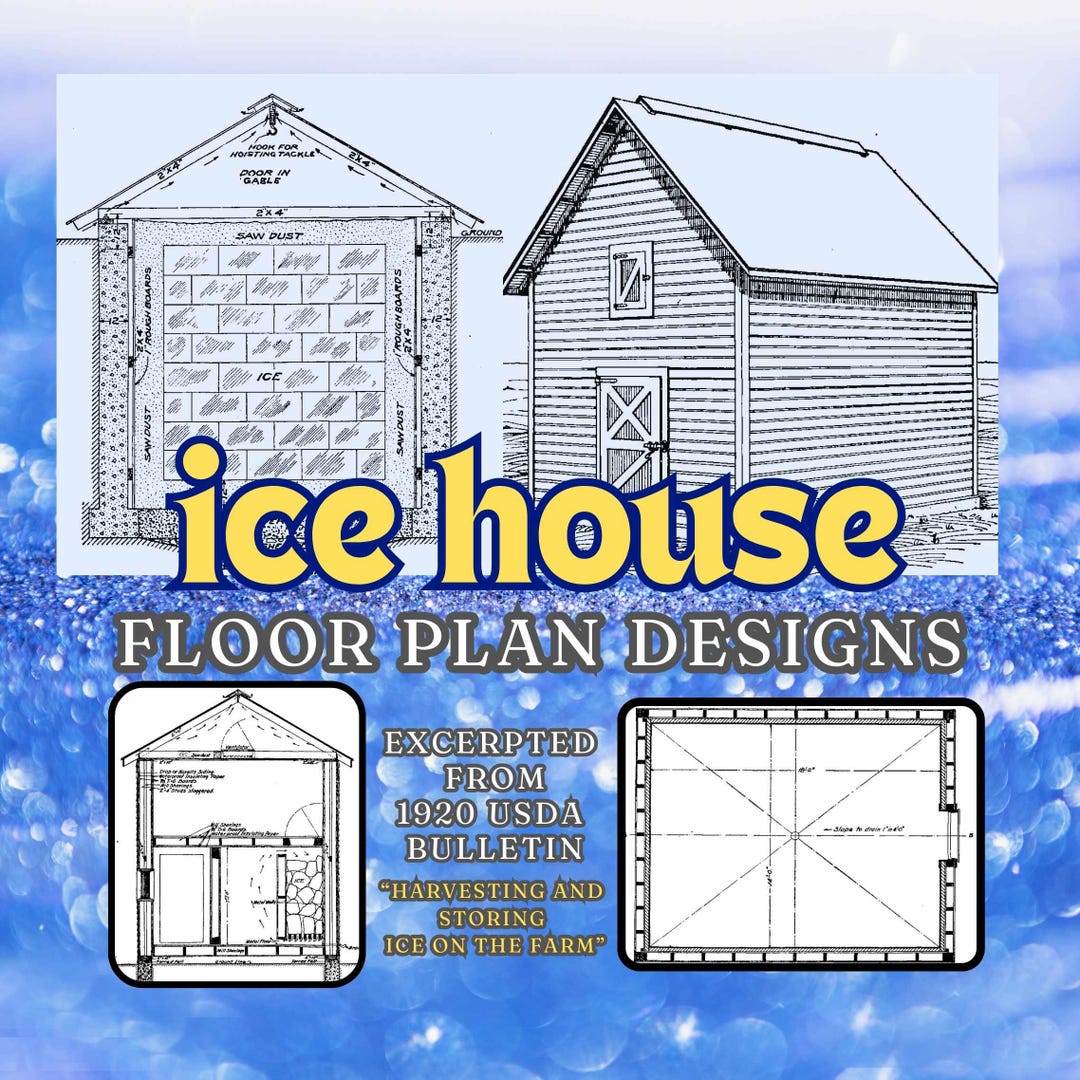 Vintage Ice House Floor Plans (PDF Instant Downloadable, Excerpted From ...