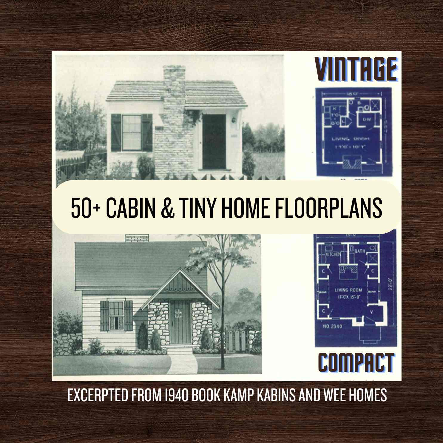 50+ Cabin + Tiny Home Floor Plans (PDF Instant Download, Excerpted From ...
