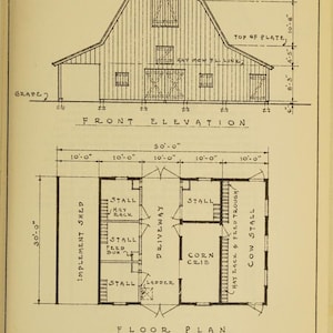 Vintage Barn and Farm Building Floor Plans (PDF File, 65 Pp. From 1940 ...