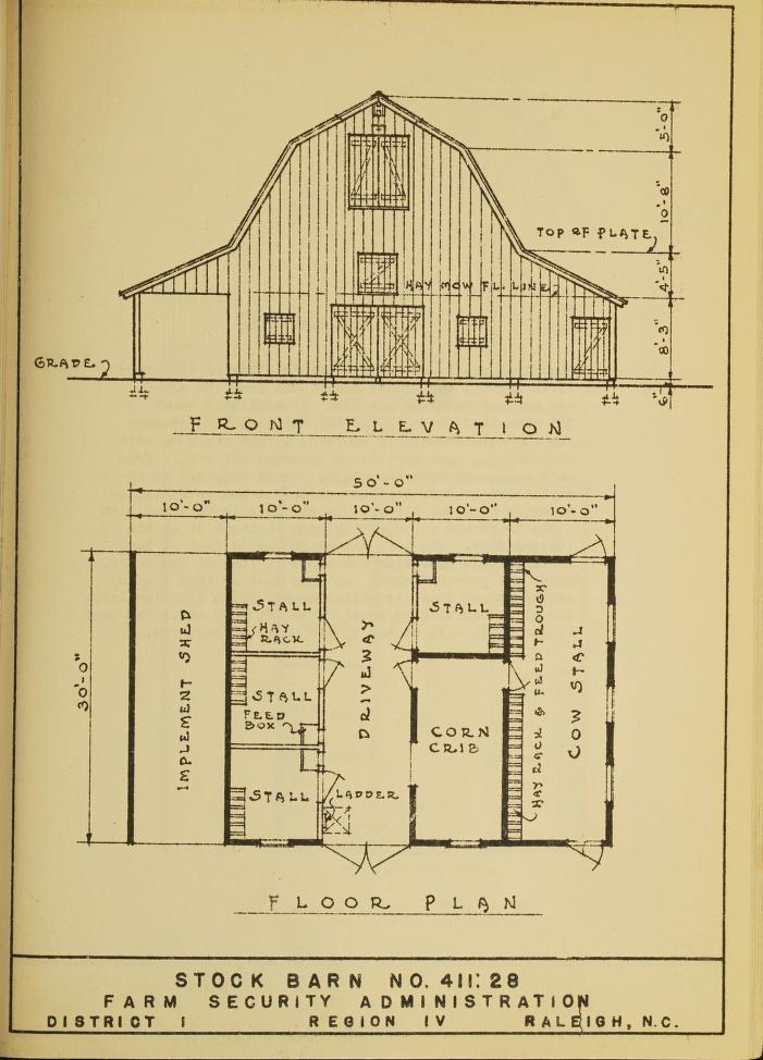 Vintage Barn and Farm Building Floor Plans (PDF File, 65 Pp. From 1940 ...
