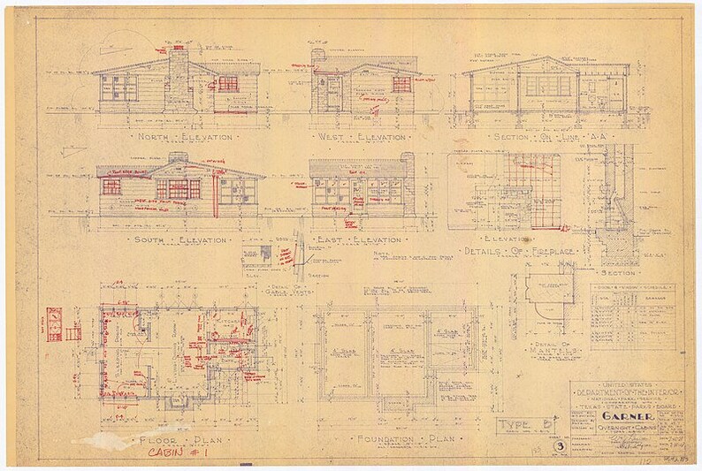 Vintage Cabin Plan PDF, 32' X 18', 575 Sf, Cabin Blueprint, DIY Cabin ...