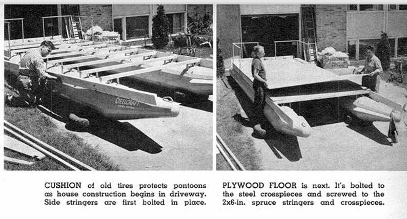 Vintage Pontoon Houseboat Plans (PDF File, 4 Pp., Diagrams ...