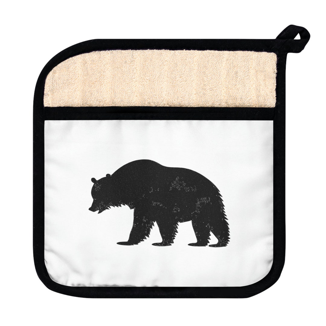 Grizzly Bear Pot Holder With Pocket - Etsy