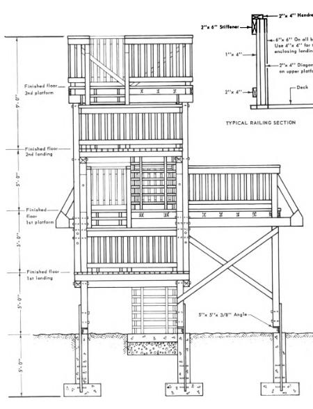 Lookout Tower Plans & Blueprint, 26 Feet High (PDF Instant Download, 4 ...