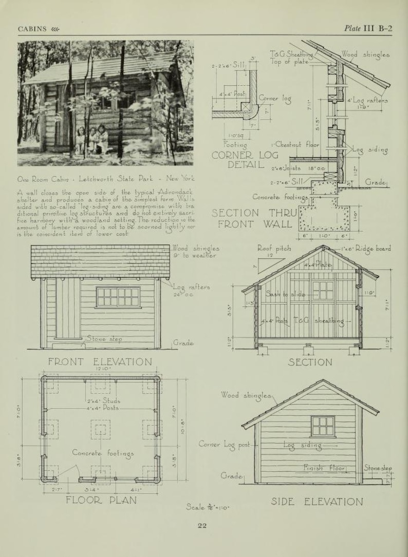 45 Cabin Floorplans, National Park Service Recreational Cabins (PDF ...