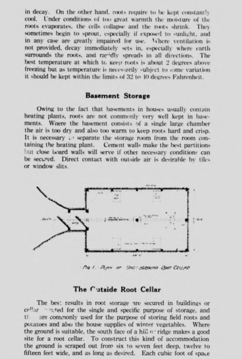 Vintage Root Cellar Plans, PDF Downloadable for I-phone, Tablet, or PC ...