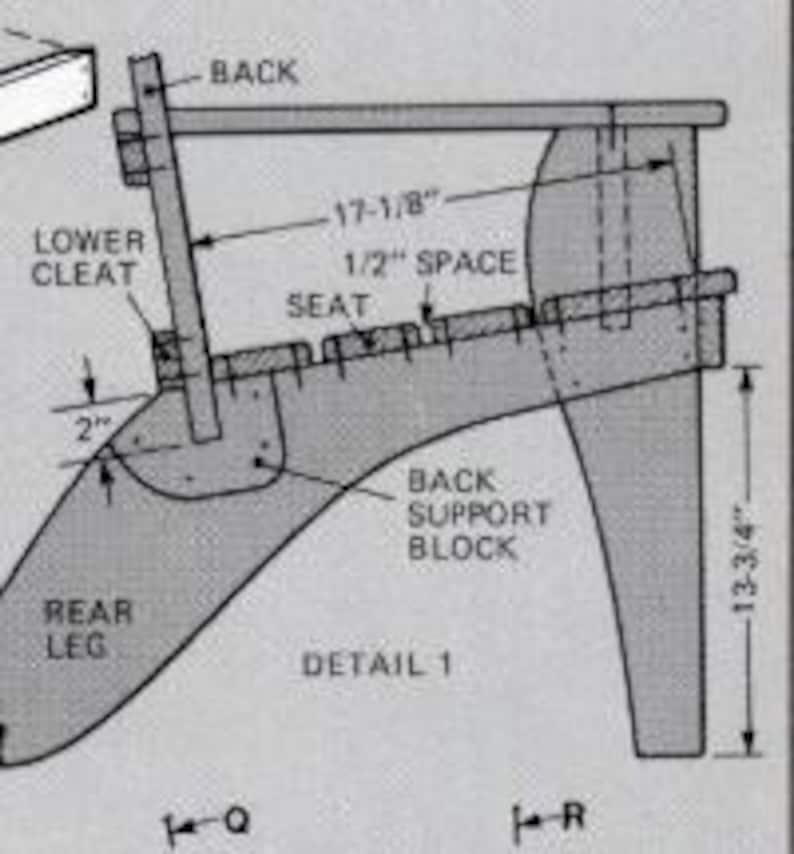 Adirondack Chair, Bench & Table Plans (PDF File, Excerpted From Vintage ...