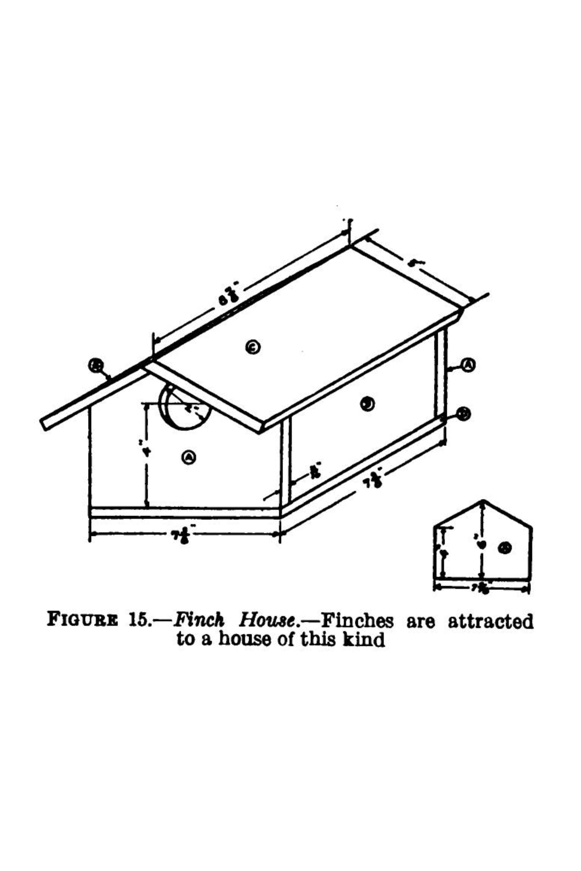 7 Vintage Birdhouse Plans (instant Download PDF, Chickadee, Bluebird ...