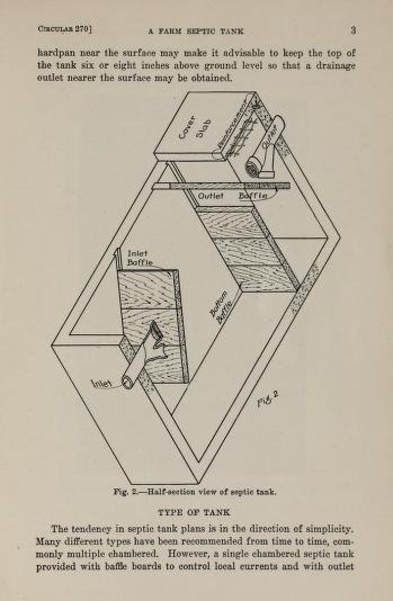 DIY Septic Tank Plans (PDF File), A Farm Septic Tank Pamphlet by ...