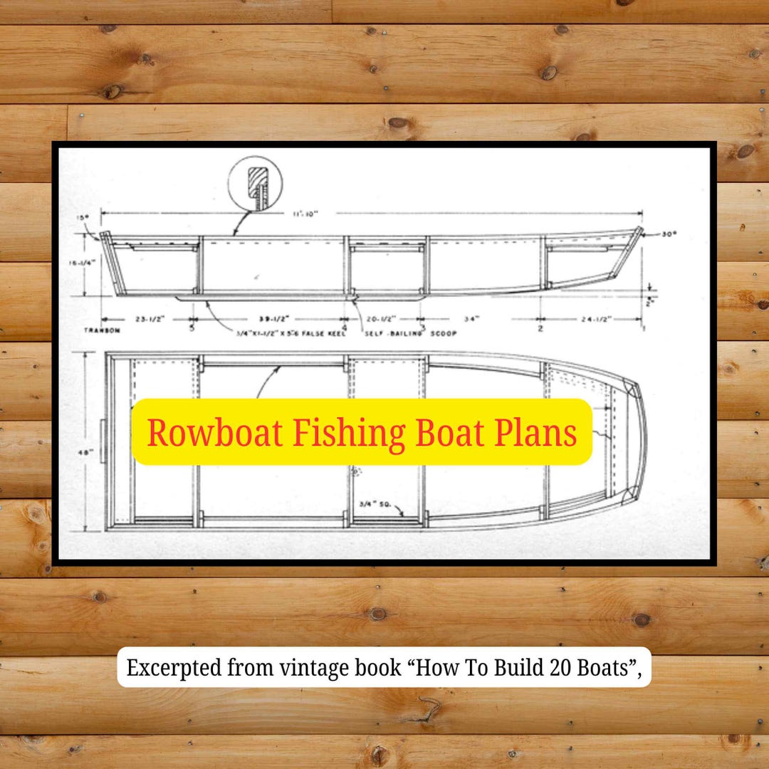 DIY Rowboat Fishing Boat Plans (PDF File, 4 Pp., Diagrams, Instructions ...