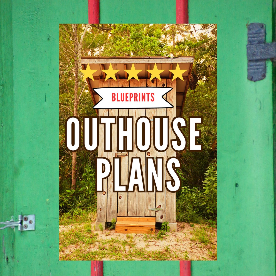 Vintage Outhouse, Pit Privy Construction Plans (PDF, Downloadable for I ...