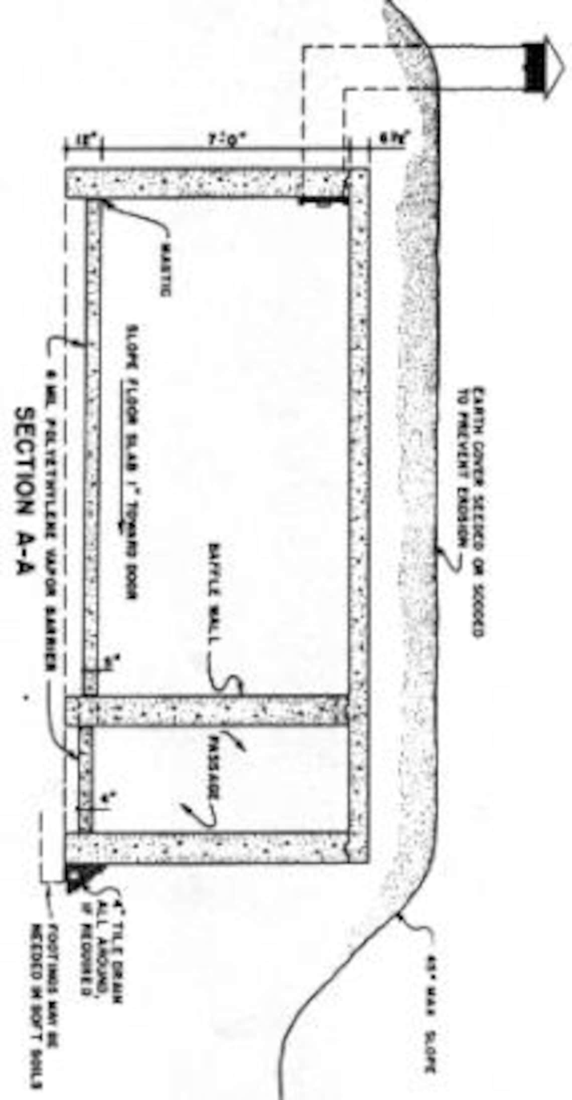 Vintage Storm Shelter Plans & Blueprint (PDF Instant Download, 3 Pp ...