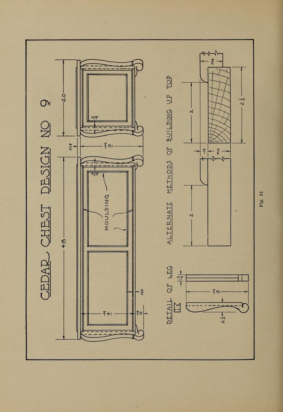 Vintage Cedar Chest Plans: How to Make Cedar Chests PDF FILE, 21 ...