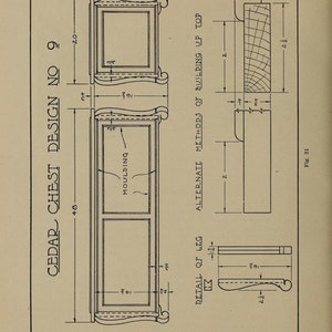 Vintage Cedar Chest Plans: How to Make Cedar Chests (PDF FILE), 21 ...