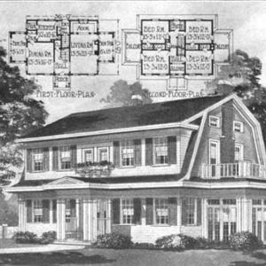 7-room Colonial House Blueprint (PDF File, Instant Download, 4 Pages ...