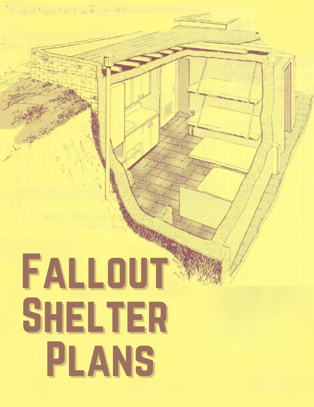 Vintage Nuclear Fallout Shelter Construction Plans - Etsy