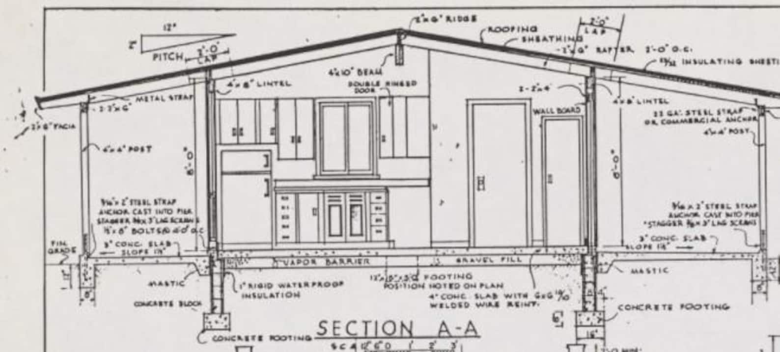 Vintage Tiny Home Blueprint, 18’x26’ Small Cabin (PDF File, Instant ...