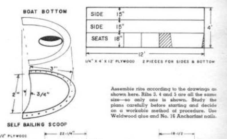 DIY Rowboat Fishing Boat Plans (PDF File, 4 Pp., Diagrams, Instructions ...