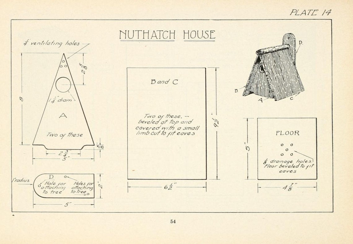 Bird House Building Plans, 18 Designs (PDF File, E-book) - Etsy