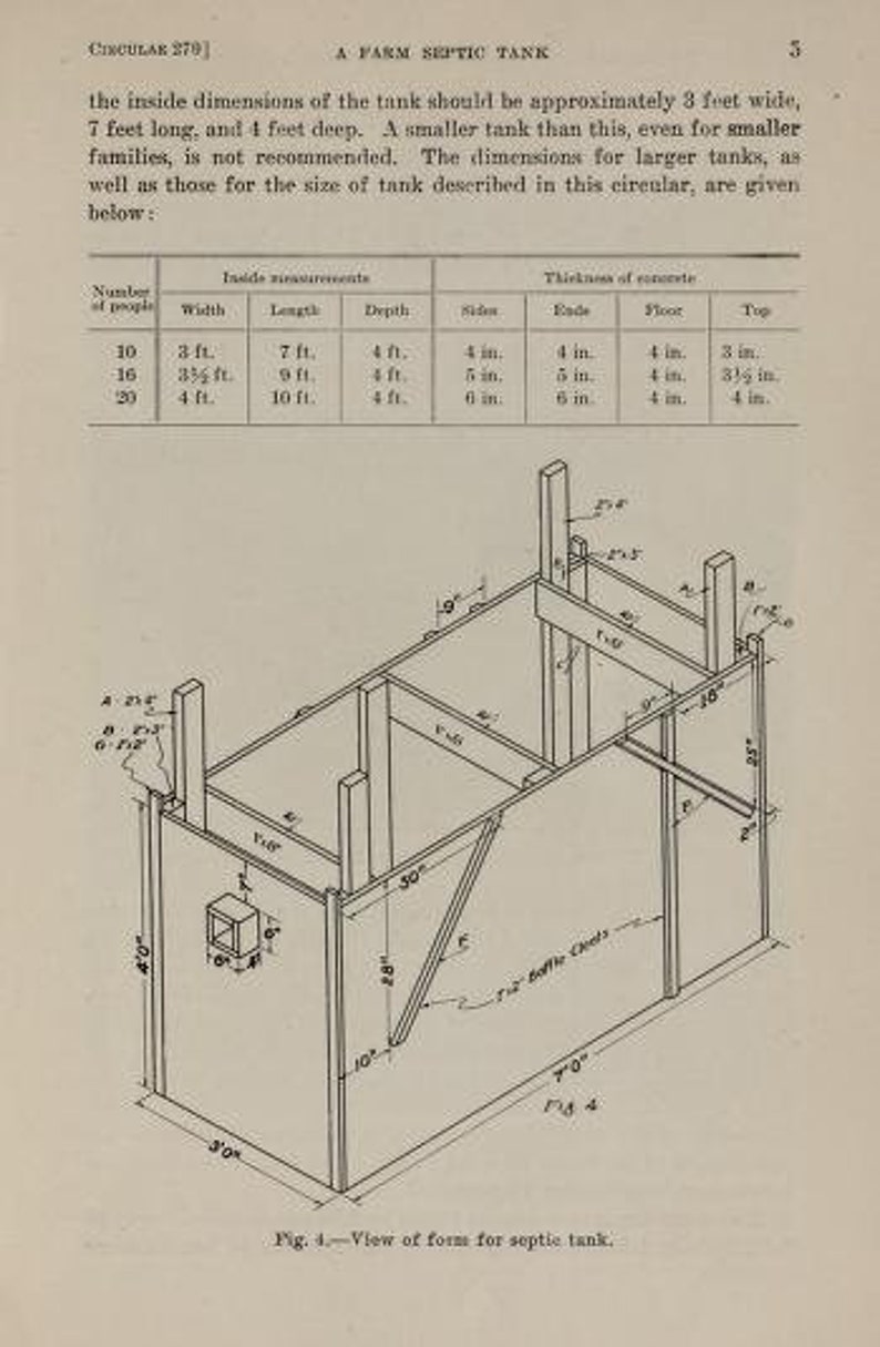 DIY Septic Tank Plans (PDF File), A Farm Septic Tank Pamphlet by ...