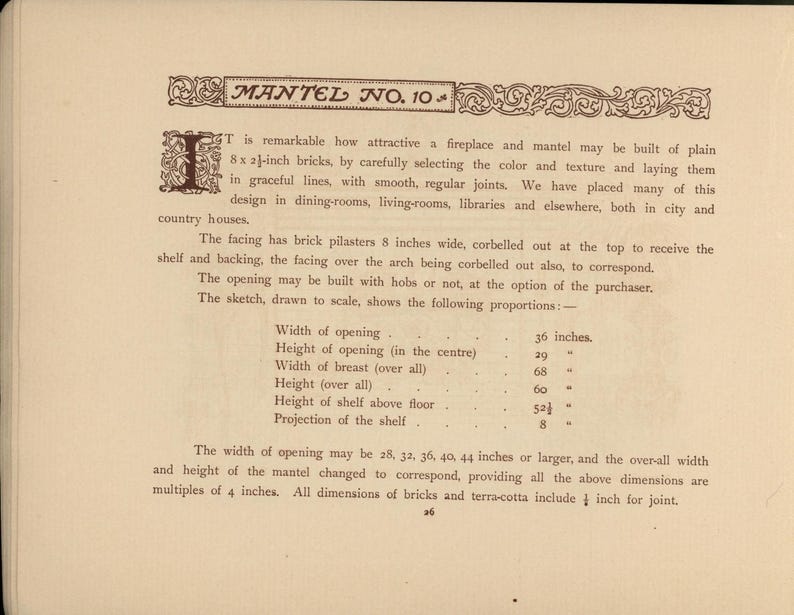 28 Victorian Fireplace Mantel Designs (PDF File, 66 Pp. From 1897 “the ...