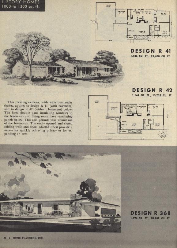 100 Small Home Floorplans, 1000-1300 Sq. Ft. (pdf Electronic File ...