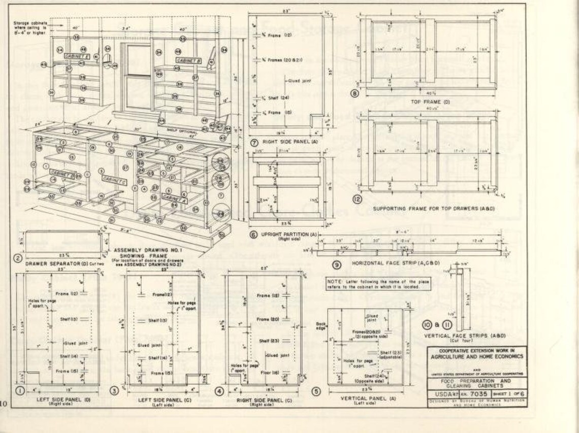 Vintage Kitchen Cabinet Plans Step by Step Instructions to Build Your ...