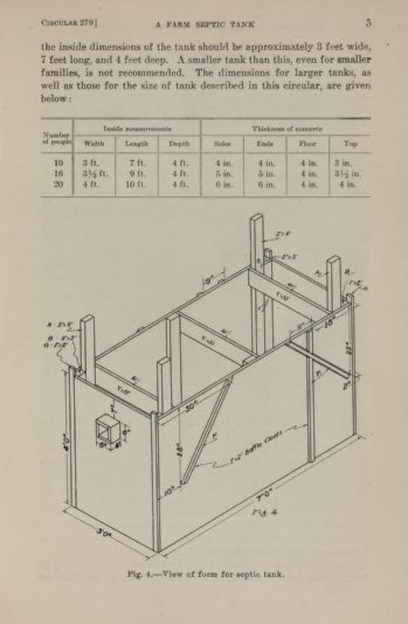 DIY Septic Tank Plans (PDF File), A Farm Septic Tank Pamphlet by ...