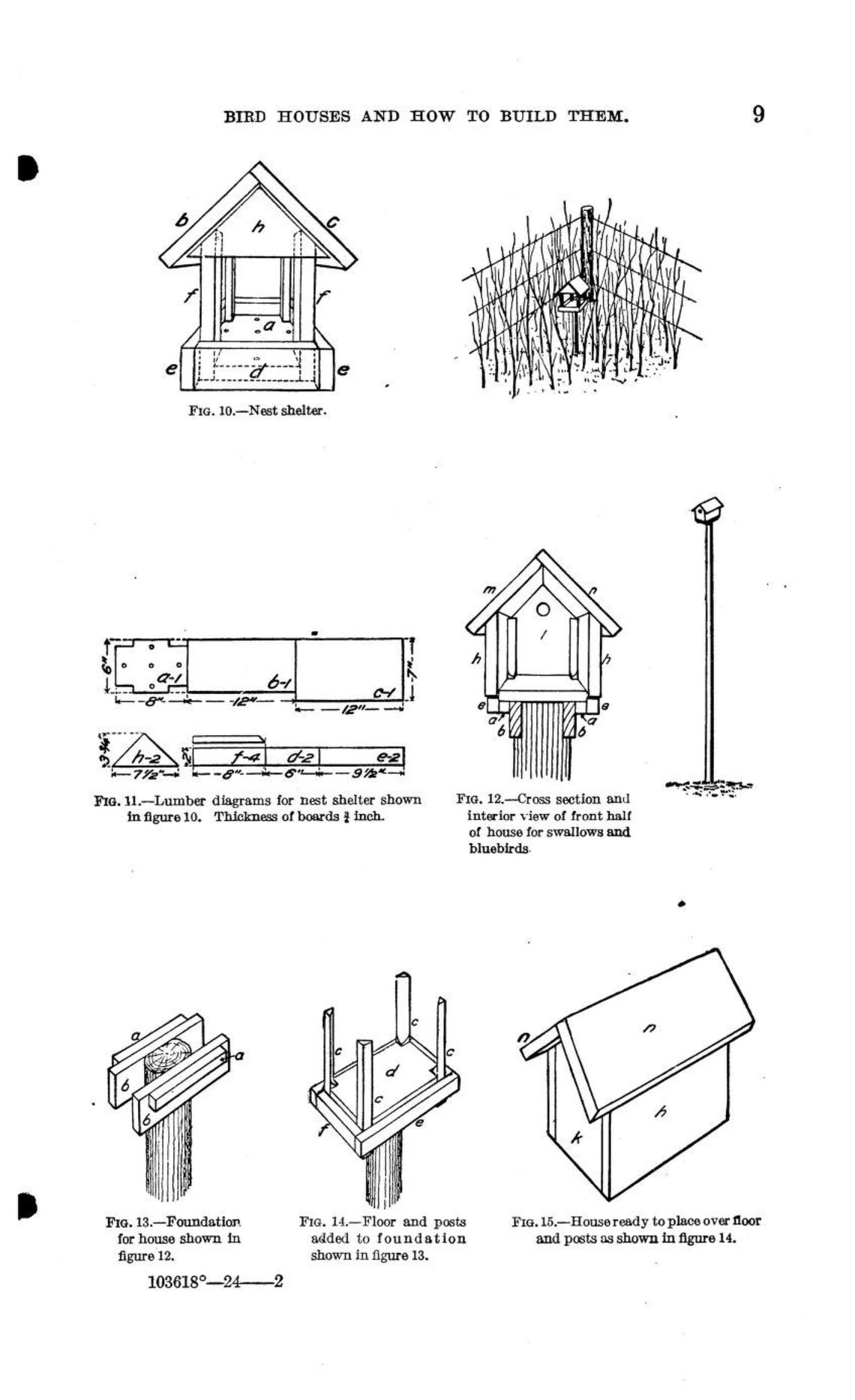 Bird House Plans Booklet: Bird Houses and How to Build Them (PDF ...