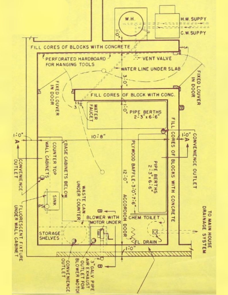Vintage Nuclear Fallout Shelter Construction Plans - Etsy