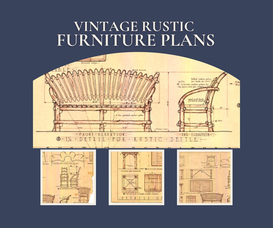 DIY Rustic Furniture Woodworking Project Plans | 5 Projects Bundle ...