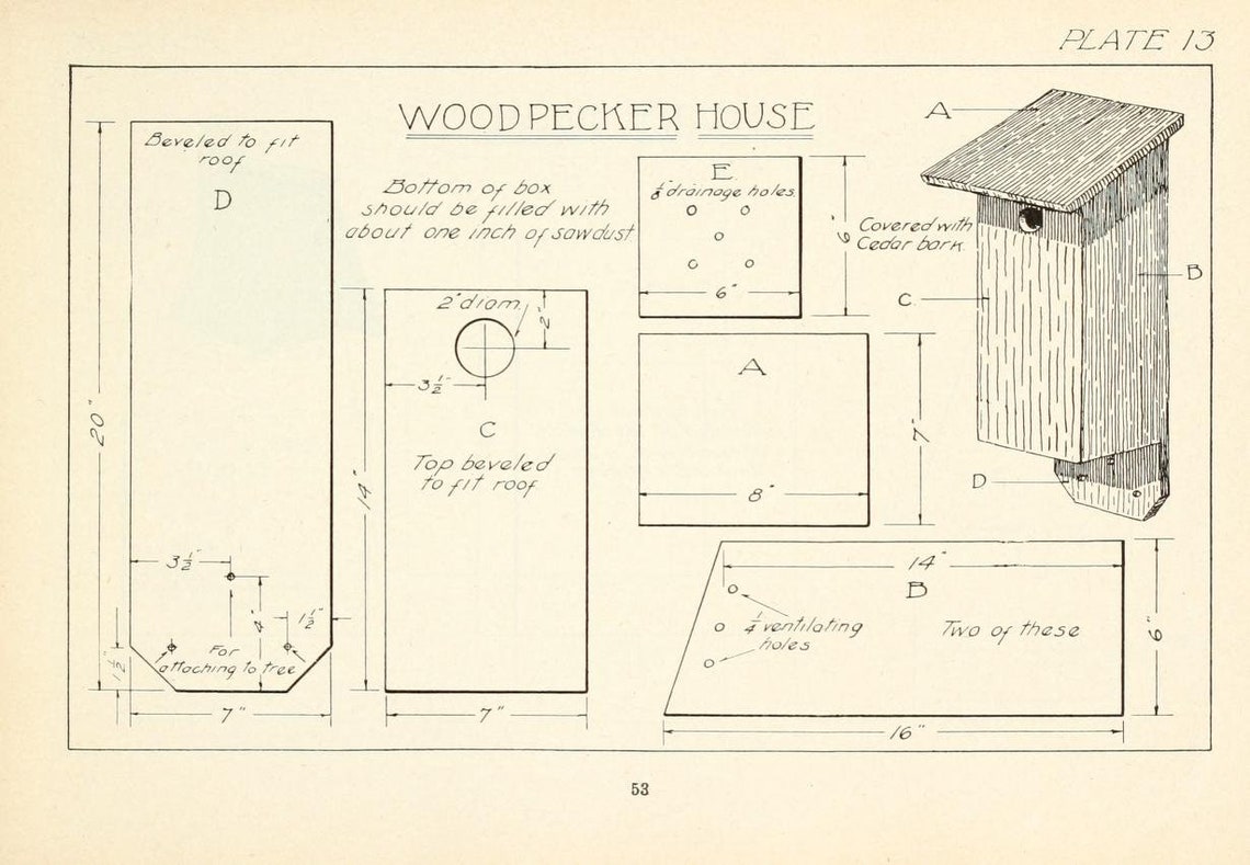 Bird House Building Plans, 18 Designs (PDF File, E-book) - Etsy
