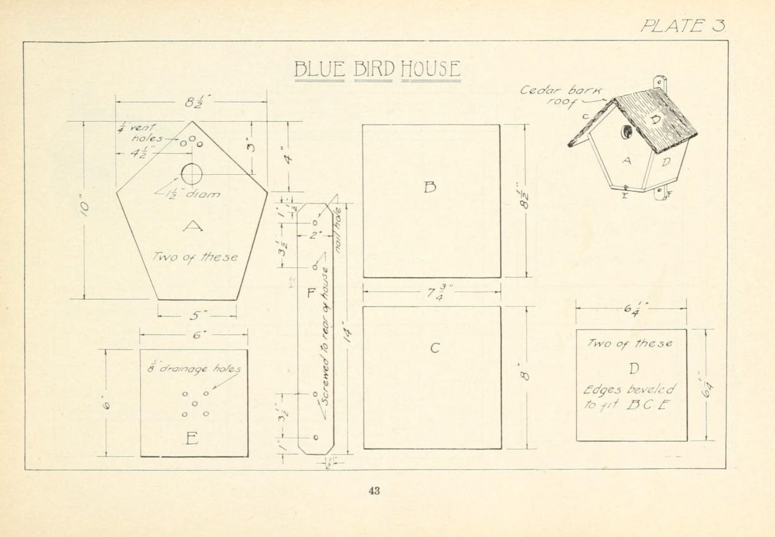Bird House Building Plans, 18 Designs (PDF File, E-book) - Etsy