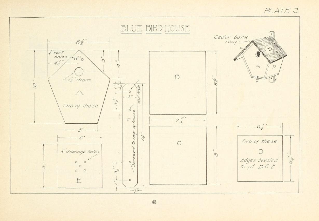 Bird House Building Plans, 18 Designs (PDF File, E-book) - Etsy