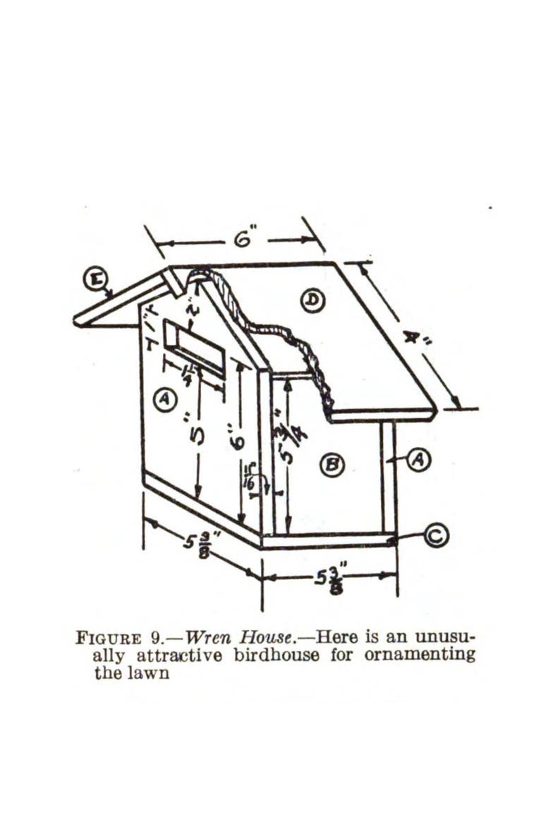 7 Vintage Birdhouse Plans (instant Download PDF, Chickadee, Bluebird ...