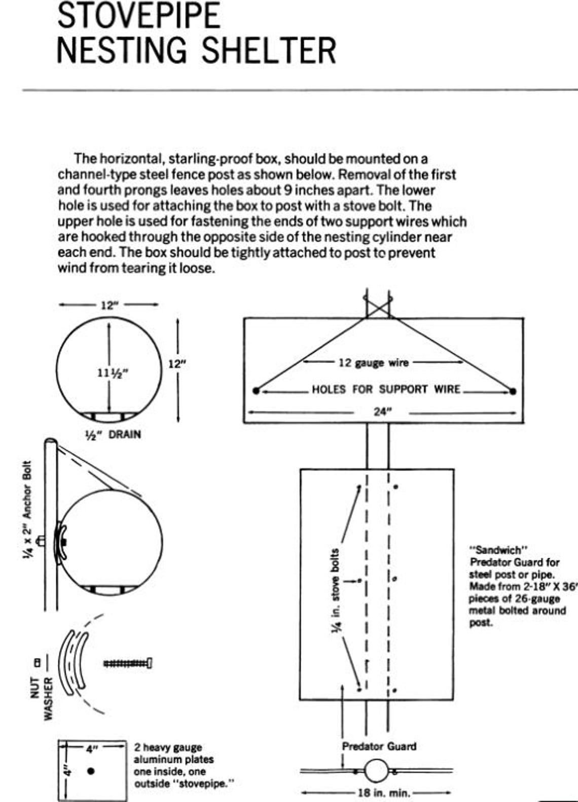 Wood Duck Nest Box Plans (PDF, 2 Plans, Instructions, Diagrams ...