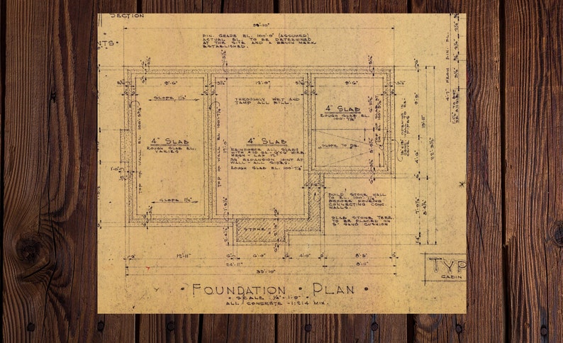 Vintage Cabin Plan PDF, 32' X 18', 575 Sf, Cabin Blueprint, DIY Cabin ...