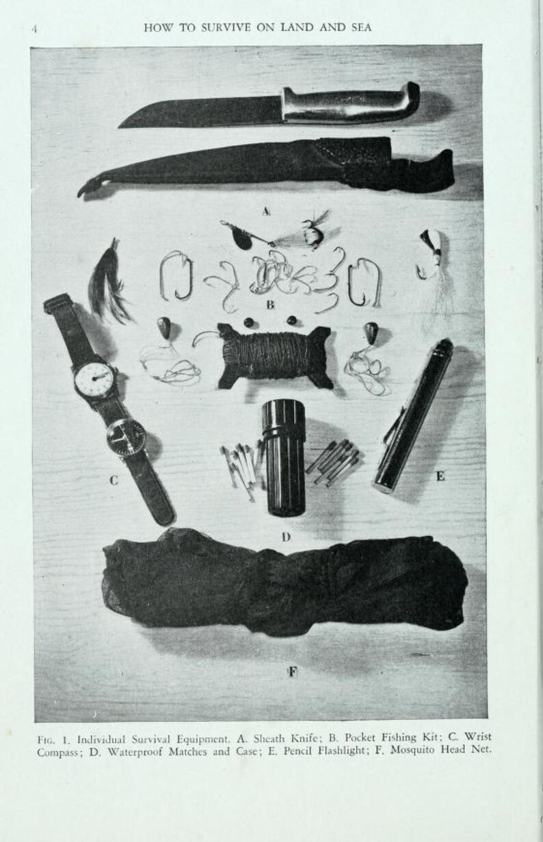 Land and Sea Survival Book (PDF Instant Download, Excerpted From 1943 ...