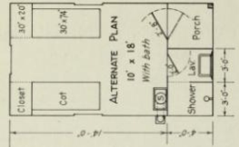 10' X 12' Bunkhouse Plans (PDF File, Excerpted From 1943 Agricultural ...