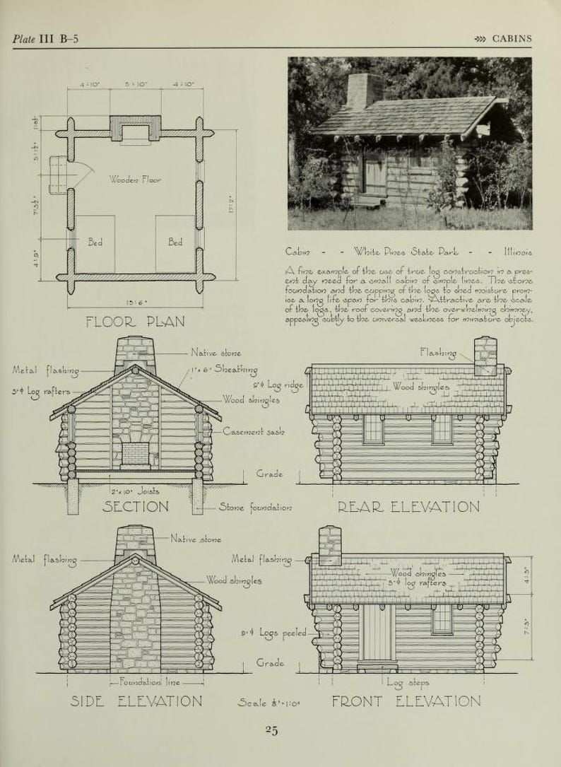 45 Cabin Floorplans, National Park Service Recreational Cabins (PDF ...