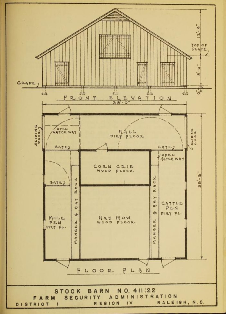Vintage Barn and Farm Building Floor Plans (PDF File, 65 Pp. From 1940 ...