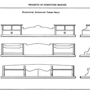 Vintage Desk Building Plans, 10 Woodworking Designs/blueprints (PDF ...