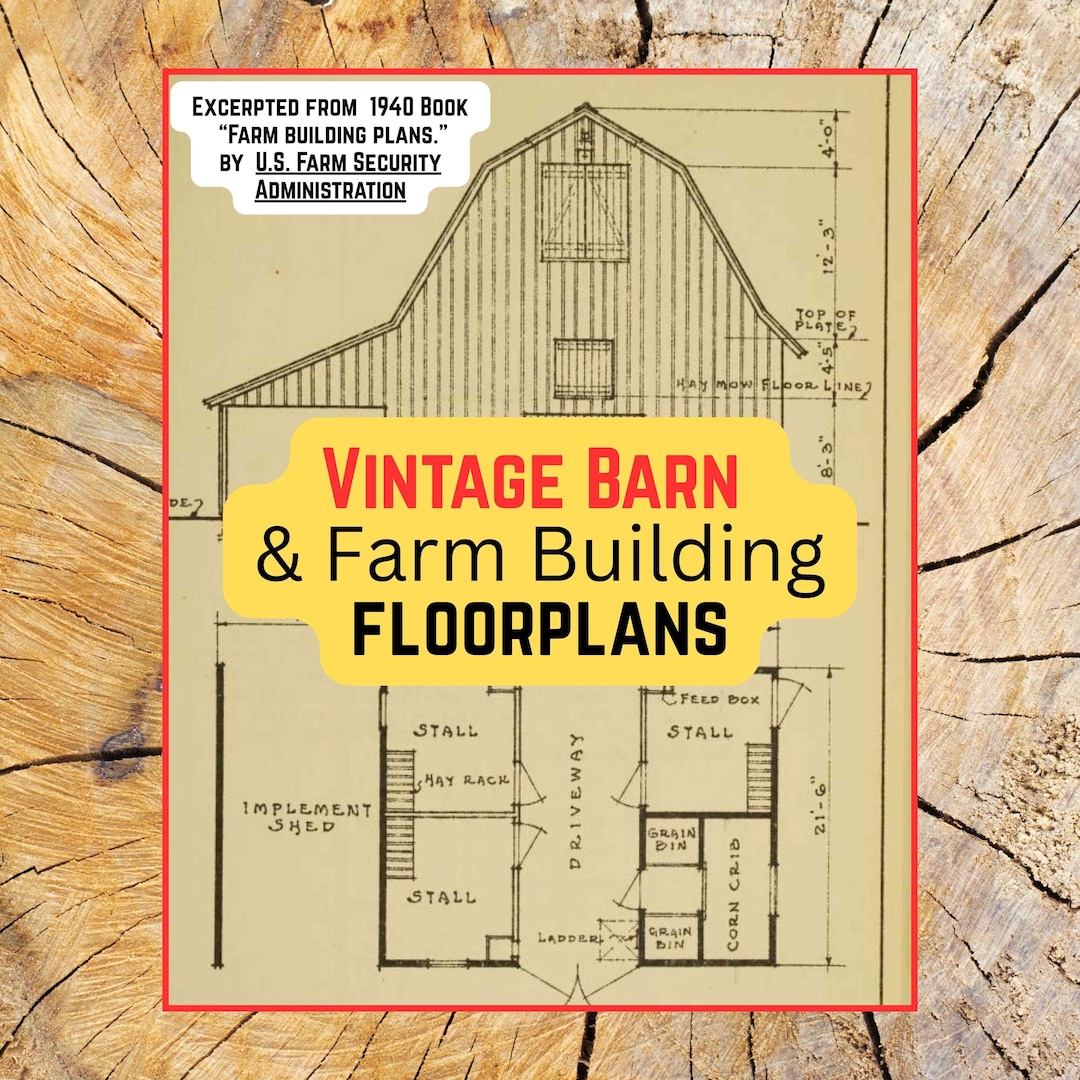 Vintage Barn and Farm Building Floor Plans (PDF File, 65 Pp. From 1940 ...