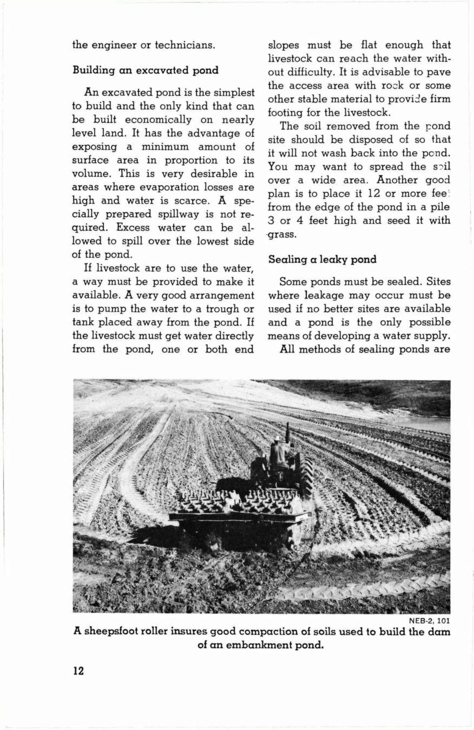 Pond Building Plans (PDF File), Building a Pond, Vintage Farmer's ...